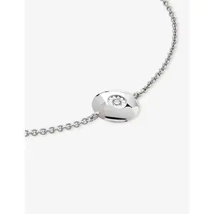Monica Vinader April Birthstone Lab-grown Diamond And Sterling Bracelet - Silver
