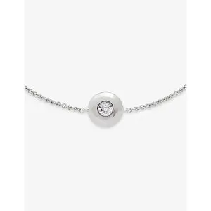 Monica Vinader April Birthstone Lab-grown Diamond And Sterling Bracelet - Silver