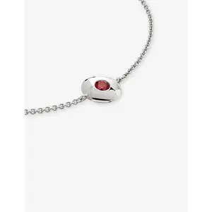 Monica Vinader January Birthstone Garnet Bracelet - Silver