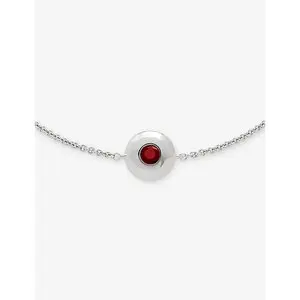 Monica Vinader January Birthstone Garnet Bracelet - Silver