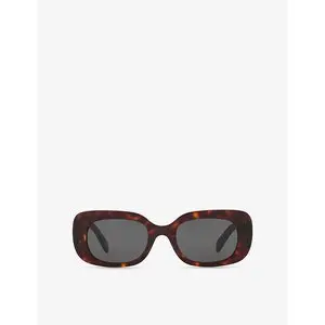 Celine Acetate Rectangle Sunglasses - Brown