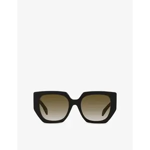 Celine Butterfly-frame Acetate Sunglasses - Black