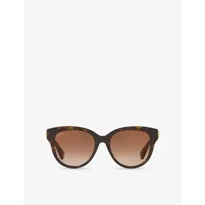 CARTIER Acetate Cat Eye-frame Sunglasses - Brown