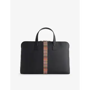 Paul Smith Slim Folio Leather Briefcase - Black
