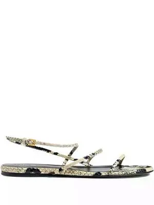 Khaite Loop Flat Sandals - White