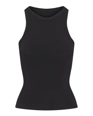 SKIMS Racer Front Tank - Soot