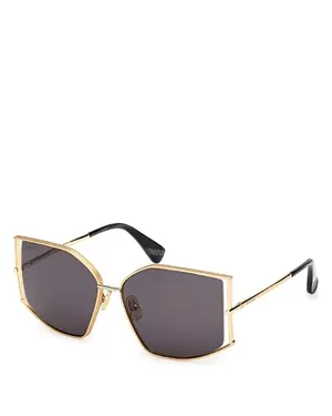 Max Mara Cat Eye Sunglasses 59mm - Gold/smoke