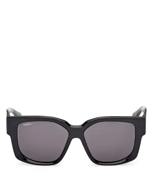 Max Mara 54mm Square Sunglasses - Black/smoke