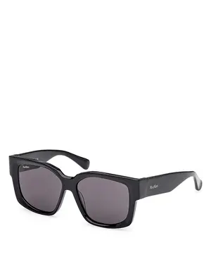 Max Mara 54mm Square Sunglasses - Black/smoke