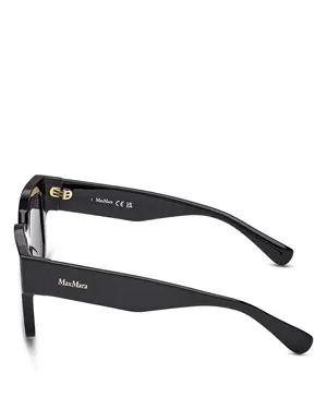 Max Mara 54mm Square Sunglasses - Black/smoke