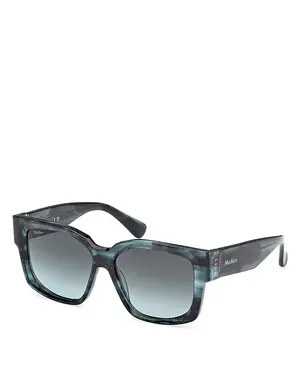 Max Mara 54mm Square Sunglasses - Green/green Gradient