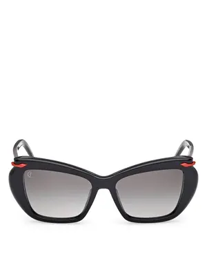 CHRISTIAN LOUBOUTIN Geometric Sunglasses - Black/smoke Gradient
