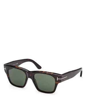 TOM FORD Square Frame Sunglasses - Havana/green