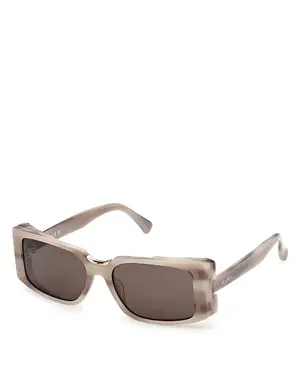 Max Mara Rectangle Sunglasses, 54mm - Gray/smoke