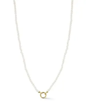 MOON & MEADOW 14k Yellow Gold Cultured Freshwater Pearl Necklace - White/gold