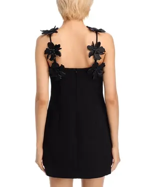 Aqua 3d Floral Strap Mini Dress