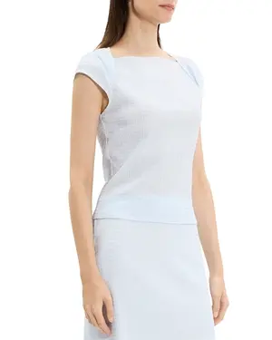 Theory Draped Cap-sleeve Top