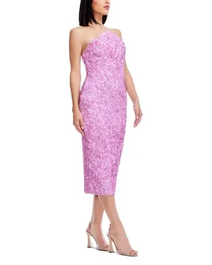 Dress The Population Etta Sequin Halter Dress - Lilac