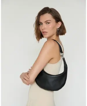 HYER GOODS Convertible Ring Bag - Black/silver