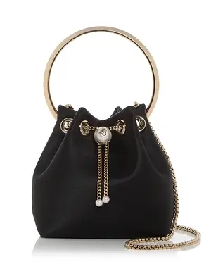 JIMMY CHOO Bon Bon Top Handle Bag Black/light Gold
