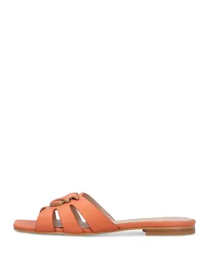 Pinko Marli 09 Leather Slide Sandals - Blusher