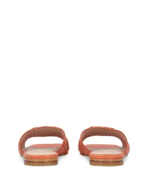 Pinko Marli 09 Leather Slide Sandals - Blusher
