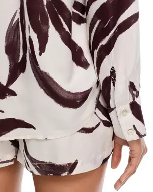 Bella Dahl Oversized Shirt - Moroccan Palm Print