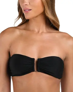L'Agence Krysta Bandeau Bikini Top - Black