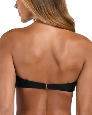 L'AGENCE Krysta Bandeau Bikini Top - Black