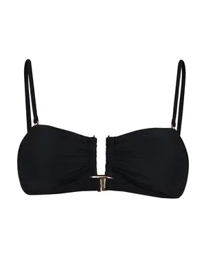 L'AGENCE Krysta Bandeau Bikini Top - Black