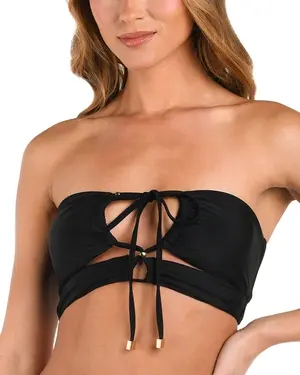 L'Agence Sirena Cutout Bikini Top - Black