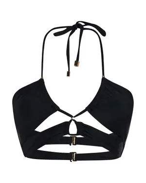 L'Agence Sirena Cutout Bikini Top - Black
