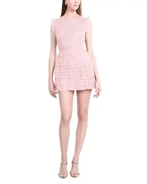 Bcbgmaxazria Tulle Tiered Mini Dress