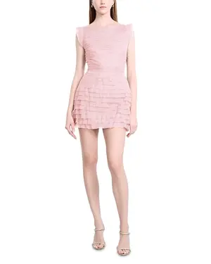 Bcbgmaxazria Tulle Tiered Mini Dress