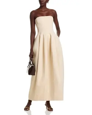 Bcbgmaxazria Solid Structured Gown - Creme