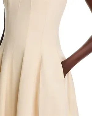 Bcbgmaxazria Solid Structured Gown - Creme