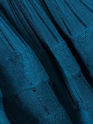 Alaïa Tiered Pointelle-knit Mini Dress