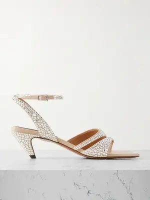 Stella McCartney Crystal-embellished Brushed Sandals