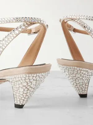 Stella McCartney Crystal-embellished Brushed Sandals