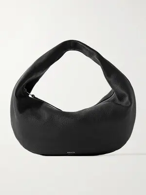 Khaite Olivia Sport Medium Leather Shoulder Bag - Black