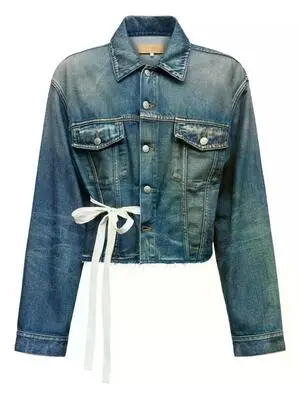 MAISON MARGIELA Belted Denim Jacket - Blue