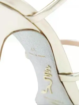 Rene Caovilla 105mm Cleo Sandals - Metallic