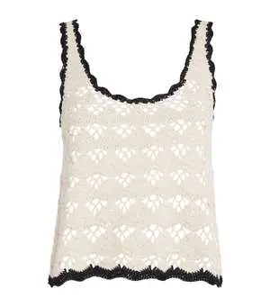 ZIMMERMANN Cotton Rhiannon Crochet Tank Top