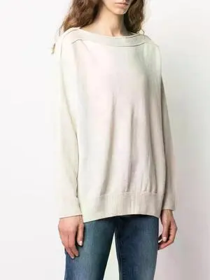 Closed Boat-neck Knit Jumper