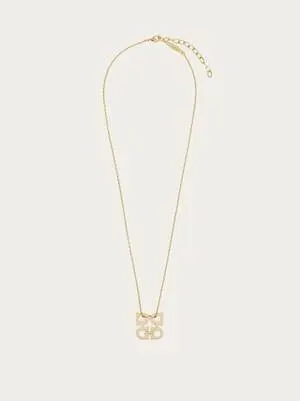 FERRAGAMO Four Gancini Pendant Necklace - Gold