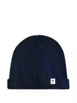 JIL SANDER Logo-patch Beanie - Blue
