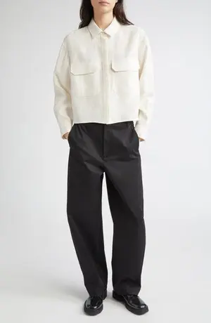 Partow Filmore Boxy Crop Canvas Shirt Jacket