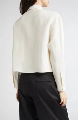 Partow Filmore Boxy Crop Canvas Shirt Jacket