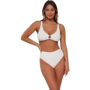 PACIFICA BY SUNSETS Astrid High Waist Bikini Bottom - Coconut Sorbet