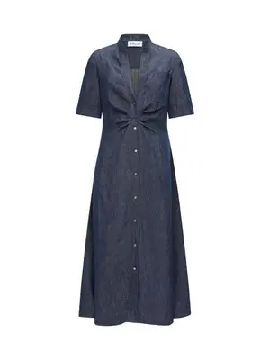 CALLAS MILANO Noor A-line Shirtdress - Indigo Blue